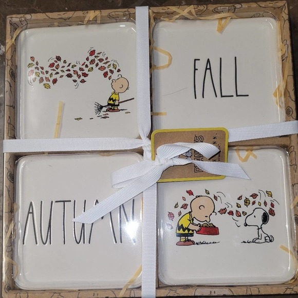 Rae Dunn | Dining | Peanuts Snoopy Rae Dunn Coaster Set | Poshmark